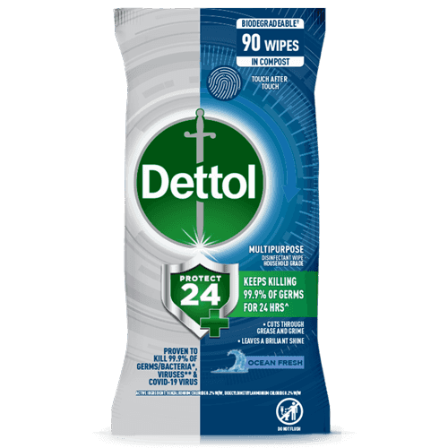 Dettol Protect 24 Multipurpose Wipes Ocean Fresh | Dettol AU